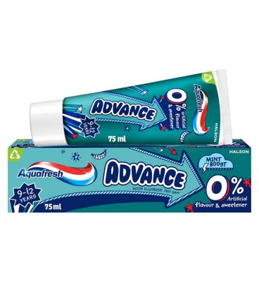 Aquafresh Kids Toothpaste Advance 9-12 Years 75ml - Boots