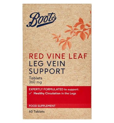 Boots Red Vine Leaf Leg Vein Support 60 Tablets - Boots Ireland