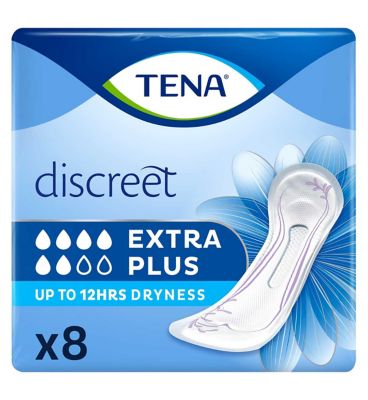 TENA Discreet Extra Plus Incontinence Pads for Bladder Weakness 8pk - Boots