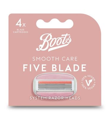 Boots Smooth Care 5 Blade System Razor Refill Cartridges 4pk - Boots