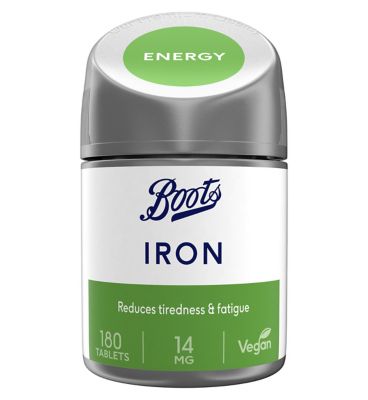 Boots Iron 14mg 180 Tablets - Boots