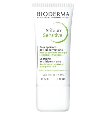 Bioderma Sebium Sensitive Moisturiser for Sensitive Skin Prone to Acne ...