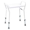 NRS Healthcare Height Adjustable Shower Stool with Handles, White - Boots