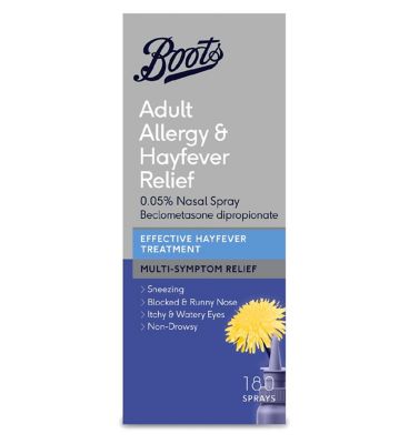 Boots Adult Allergy & Hayfever Relief 0.05% Nasal Spray - 180 Sprays ...
