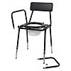 NRS Healthcare Dovedale Adjustable Height Commode with Detachable Arms ...