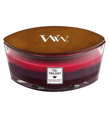 Woodwick Ellipse Candle Trilogy Sun Ripened Berries 453g - Boots