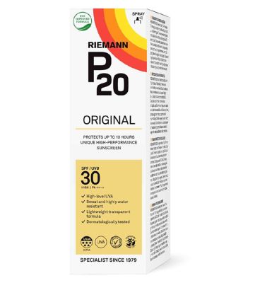 Riemann P20 Original SPF30 Sun Cream Spray 100ml - Boots