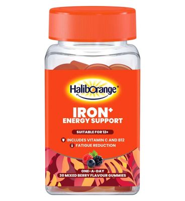 Haliborange Iron & Energy Support - 30 Gummies - Boots Ireland