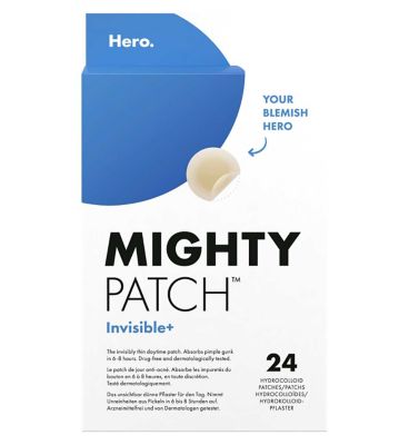 Hero Mighty Patch Invisible Spot Patches, 24 Hydrocolloid Pimple ...