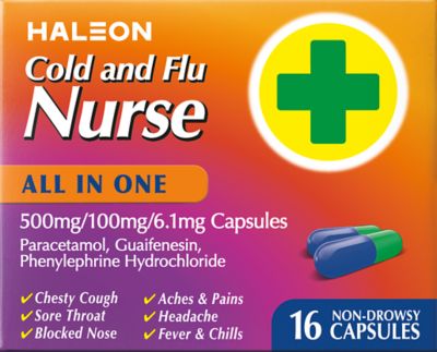Cold and Flu Nurse All-In-One Capsules - 16 Capsules - Boots