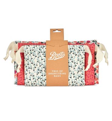 Boots trio of drawstring bags wildflower - Boots
