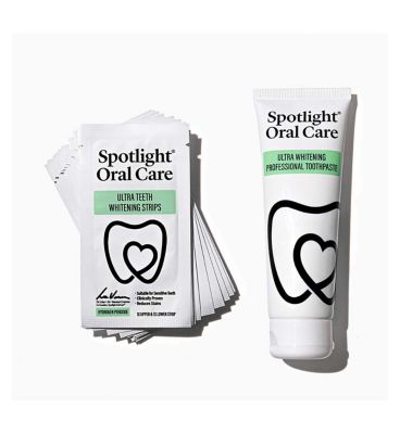 Spotlight Ultra Teeth Whitening Strip + Whitening Toothpaste. - Boots