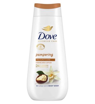 Dove Advanced Care Body Wash Pampering Shea Butter & Vanilla 225ml ...