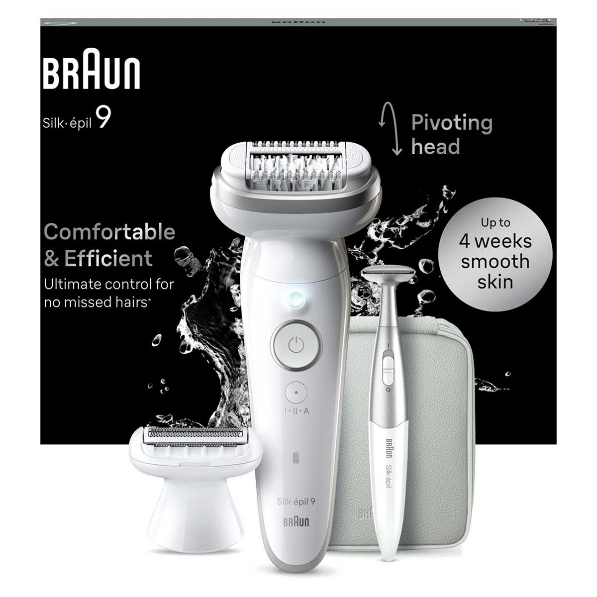 Braun Silk-Epil 9, Epilator For Easy Hair Removal, Lasting Smooth Skin ...