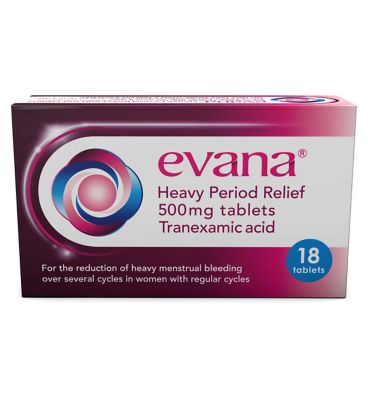 Evana heavy period relief 500mg tablets -18 tablets - Boots