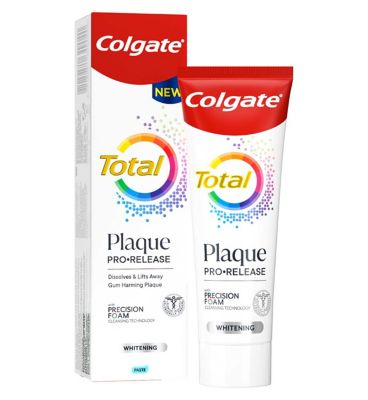 Colgate Total Plaque Pro Release Whitening Toothpaste 75ml - Boots