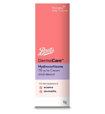 Boots DermaCare Hydrocortisone 1% w/w Cream mild steroid - 15g - Boots
