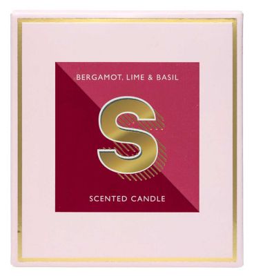 Landon Tyler Alphabet Candle Letter S Bergamot Lime & Basil - Boots Ireland