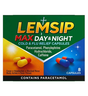 Lemsip Max Day & Night Cold & Flu Relief Capsules 8s - Boots