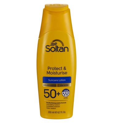 Soltan Protect & Moisturise Suncare Lotion SPF50+ 200ml - Boots Ireland