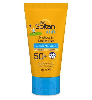 Soltan Kids Protect & Moisturise Mini Suncare Lotion SPF50+ 50ml - Boots