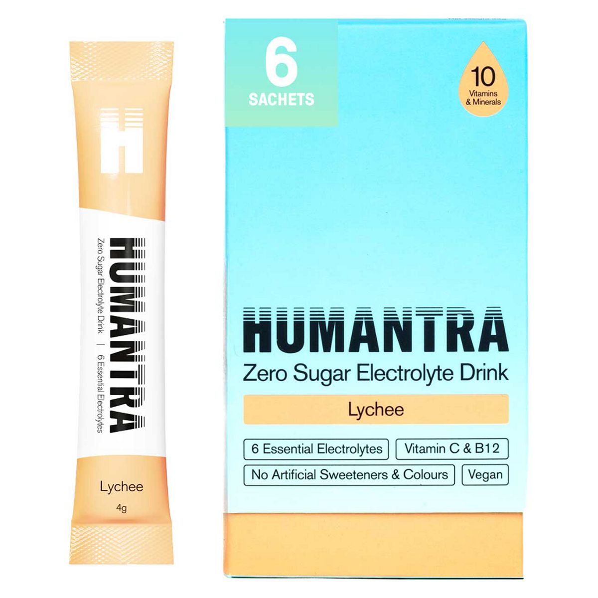 Humantra Lychee Electrolyte Powder 6 X 4G Sachets Rewards - Monetha