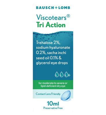Bausch + Lomb viscotears tri action eye drops 10ml - Boots