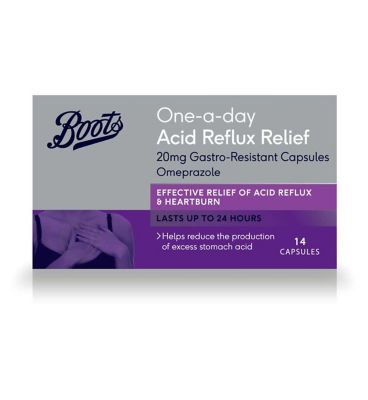Boots acid reflux relief omeprazole capsules 20mg 14s - Boots
