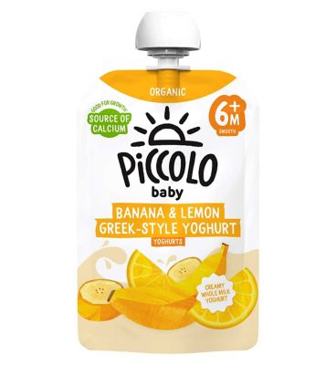Piccolo Organic Banana and Lemon Greek Style Yoghurt 100g - Boots Ireland