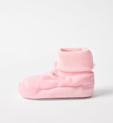 Maybe Baby Pink Plush Booties - Boots Ireland