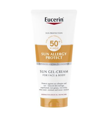 Eucerin Sun Allergy Protection Sun Cream for Face & Body SPF 50+ 200ml ...